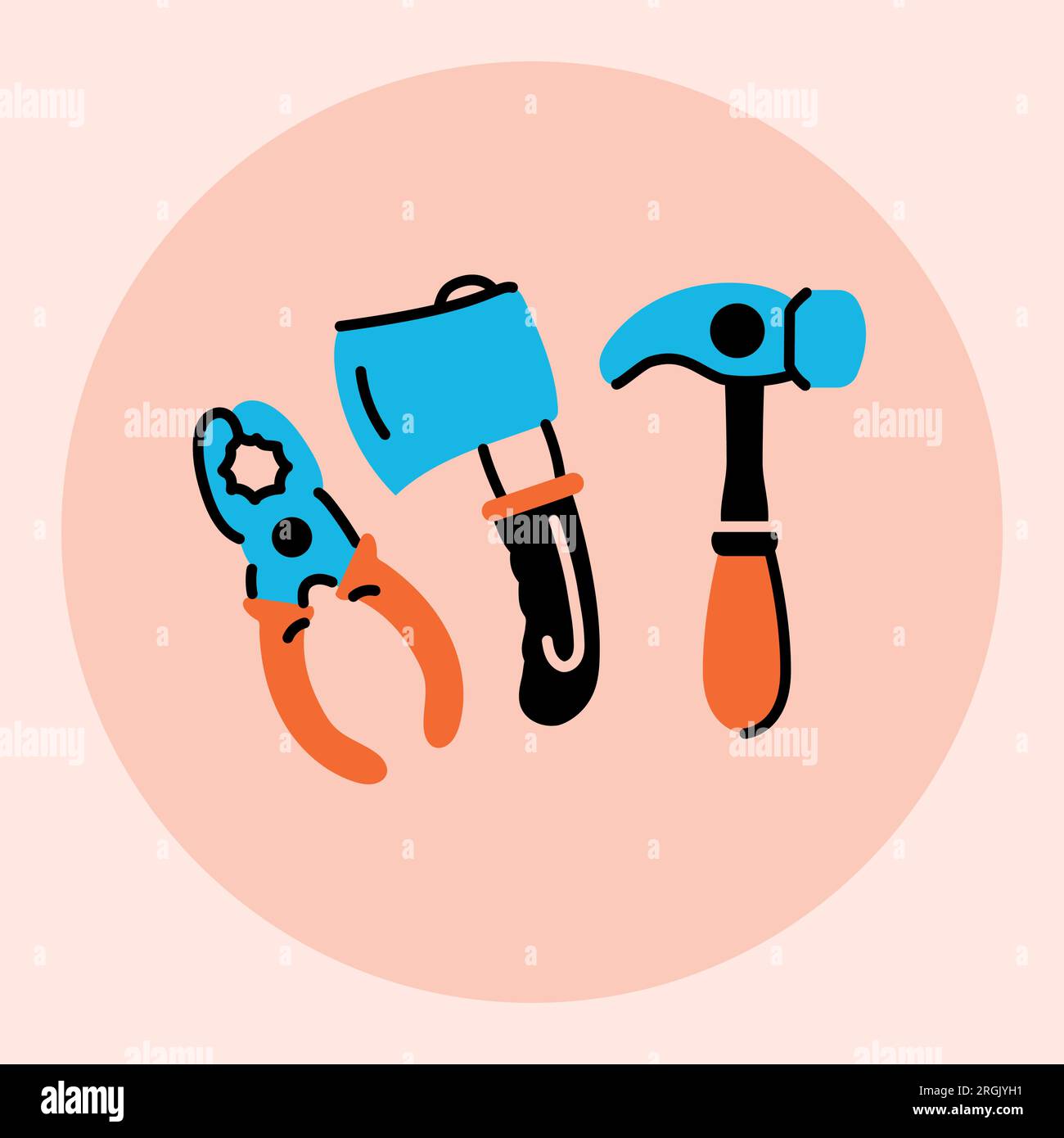 Toy tools black line icon. Pictogram for web page, mobile app, promo ...