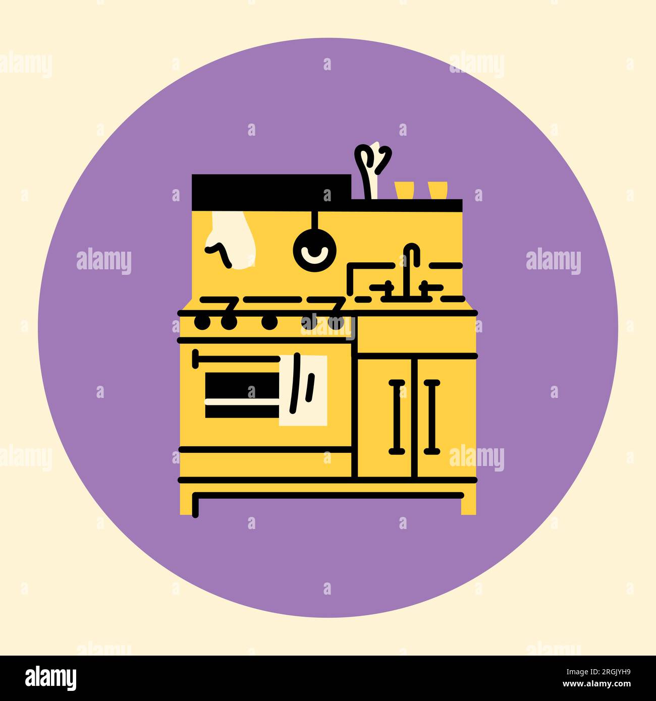 Child with cooking app Stock Vector Images - Alamy
