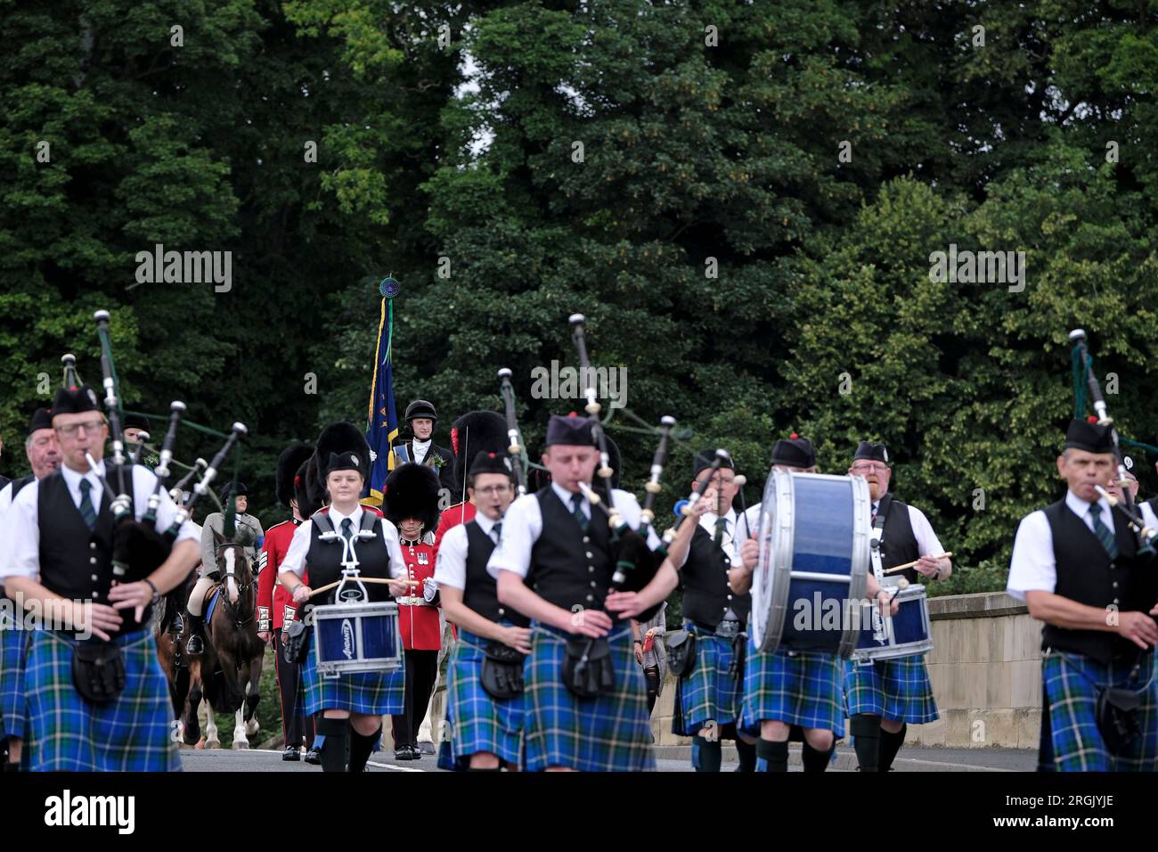 Coldstream, UK. 10th Aug, 2023. Coldstream Civic Week - Flodden rideout ...