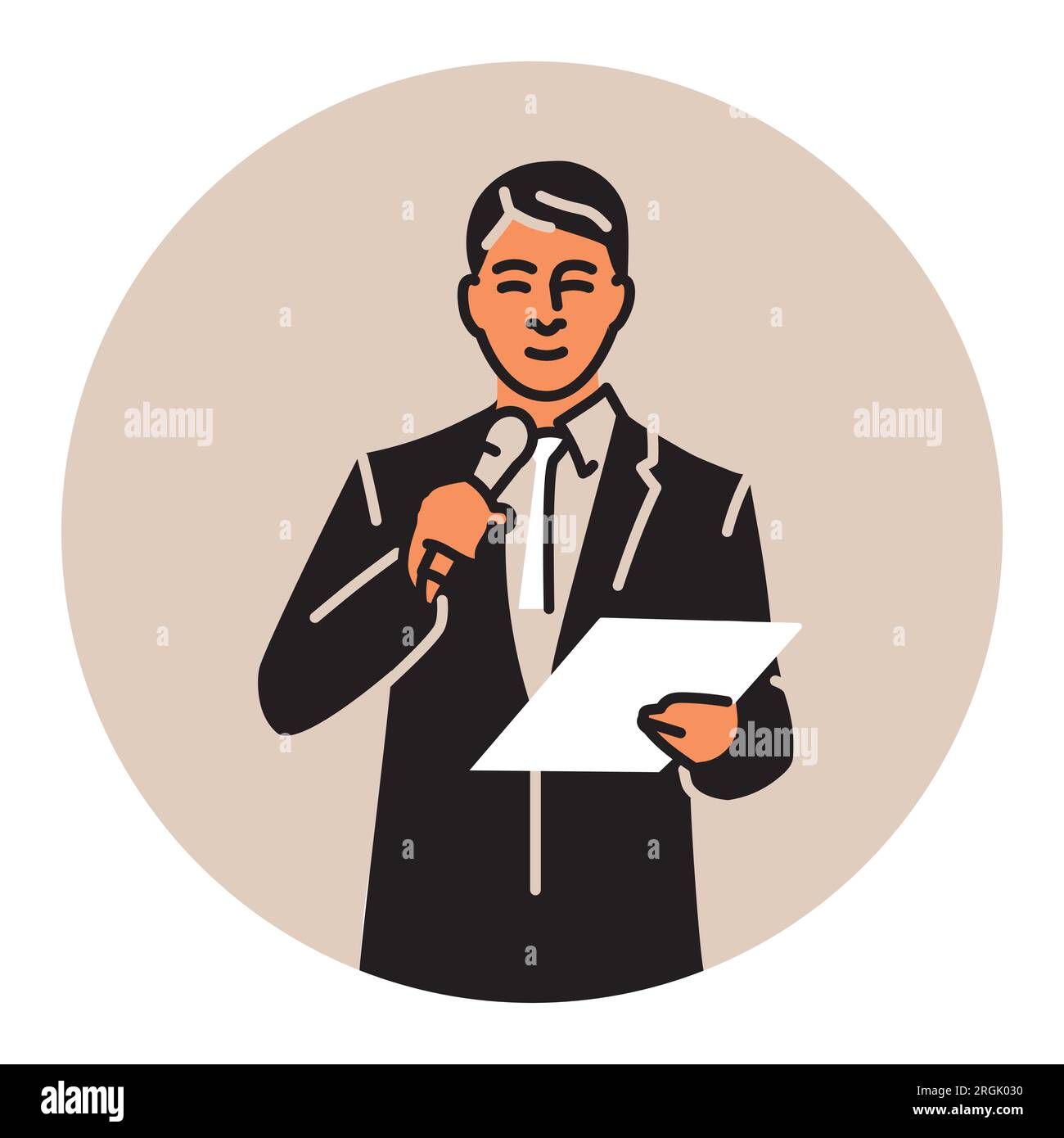 Wedding presenter black line icon. Pictogram for web page, mobile app, promo Stock Vector Image ...