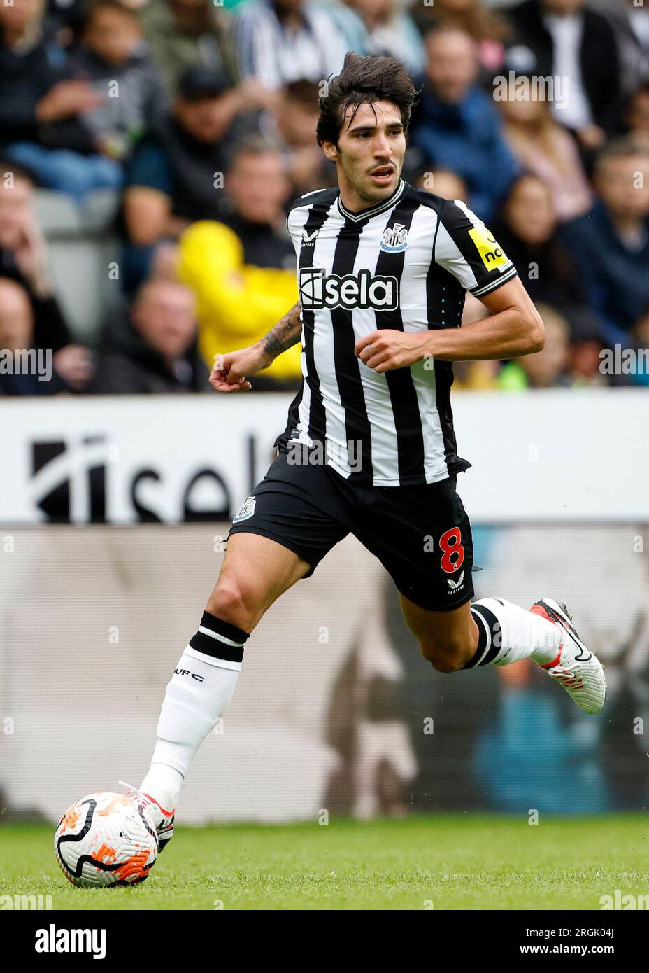 Newcastle United's Sandro Tonali on the ball during the Sela Cup match ...