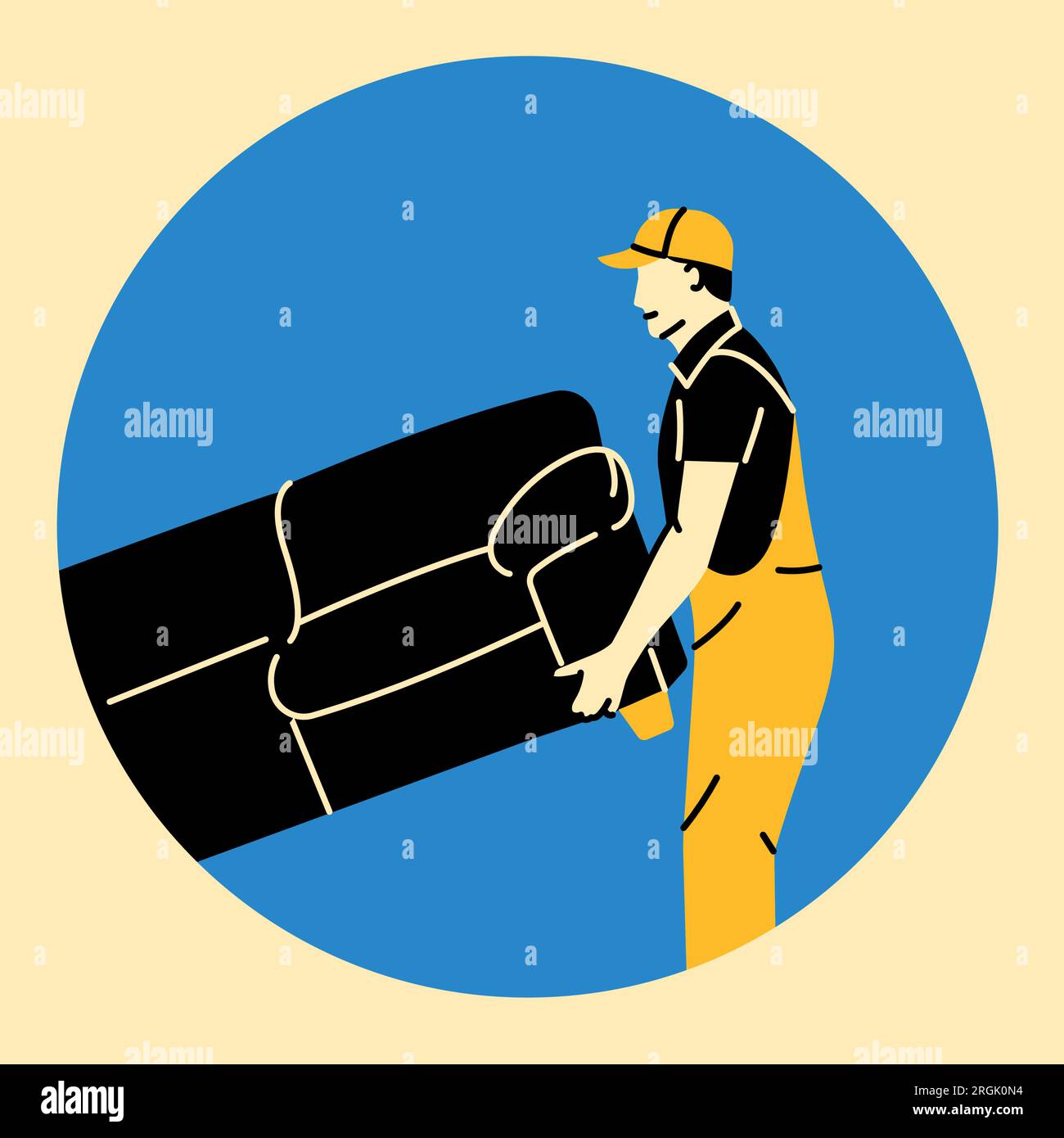 Man moving box pictogram icon Stock Vector Images - Alamy