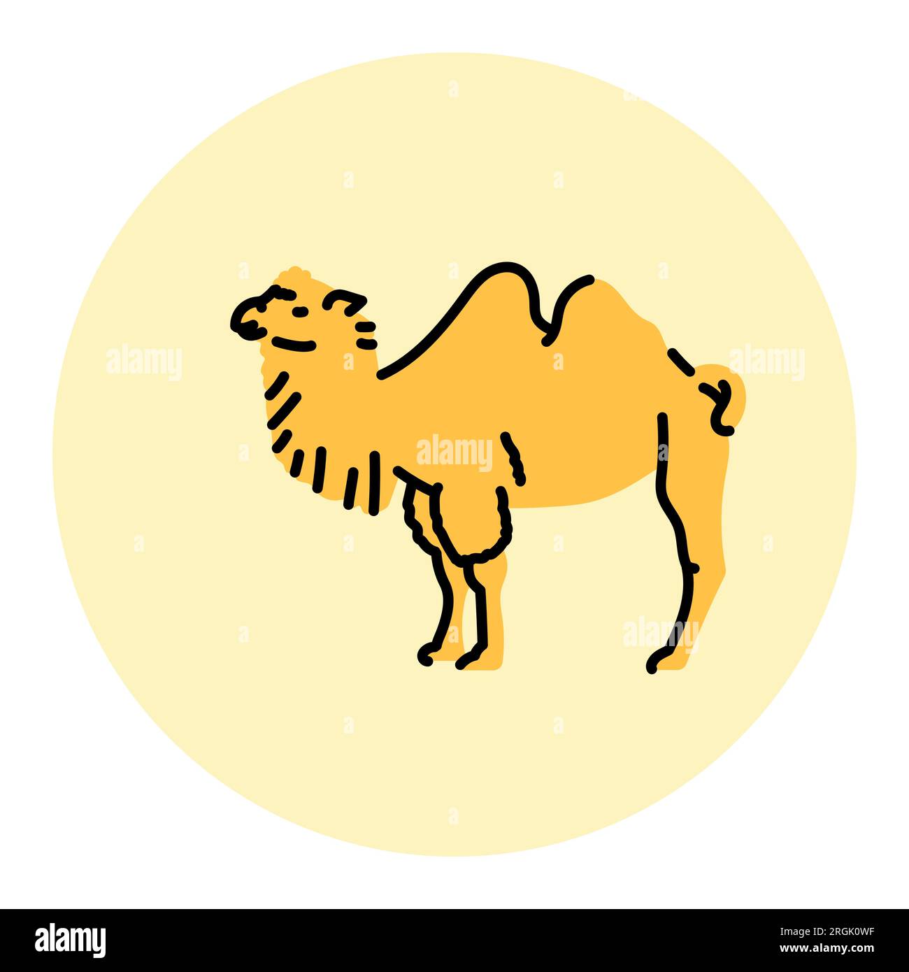 Camel black line icon. Farm animals. Pictogram for web page, mobile app ...