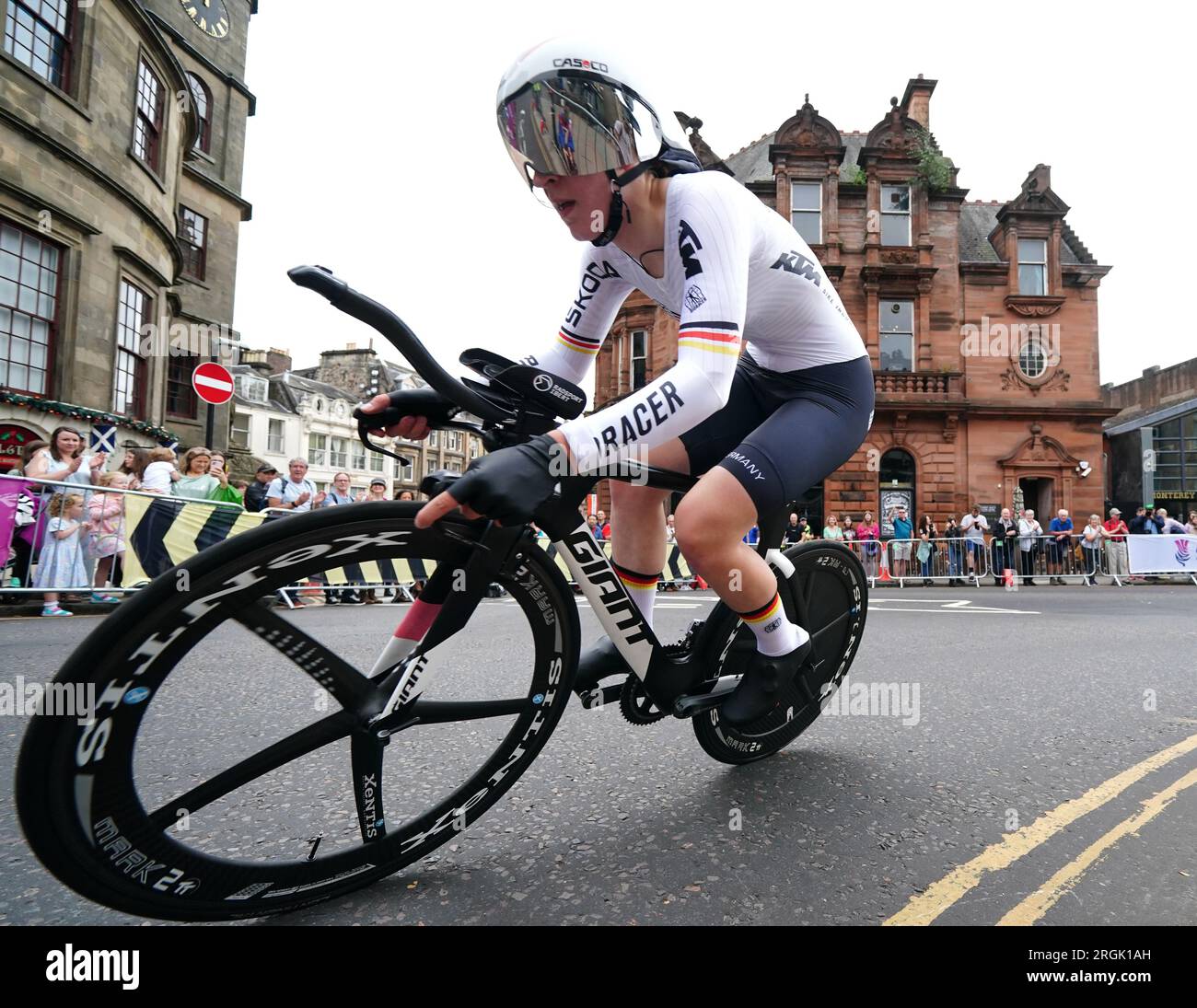 Germany's Hannah Kunz competes in the Women's Junior Individual Time ...