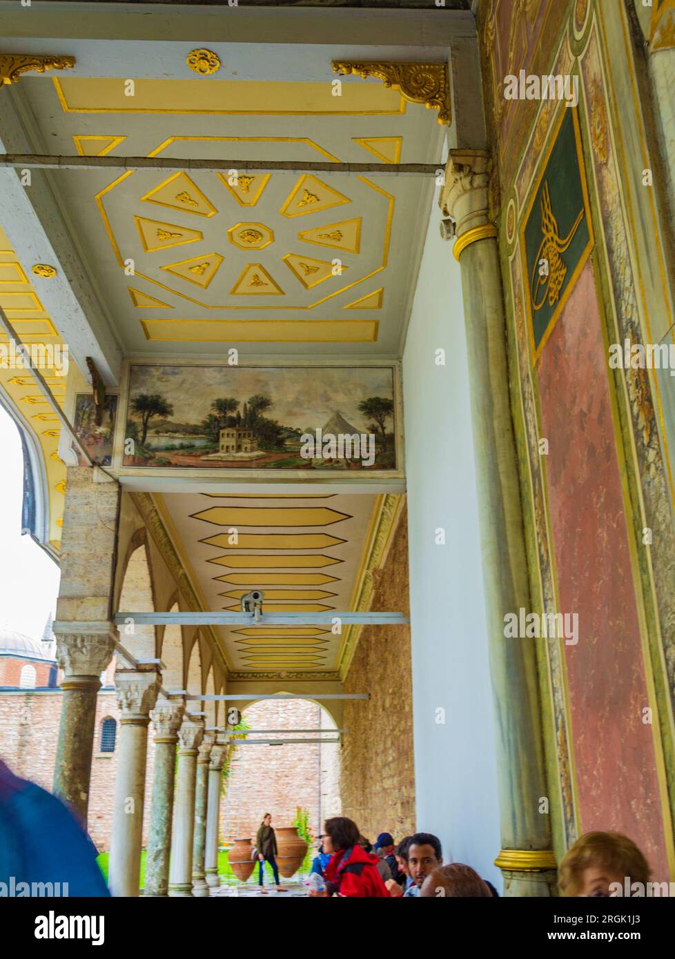 Ornate entrance of the Gate of Felicity of Topkapi Palace .Topkapi is a ...