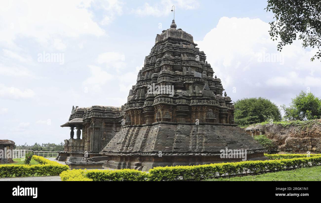 Rear View of Galagesvara Temple, it was Built in Bank of Tungbhadra ...