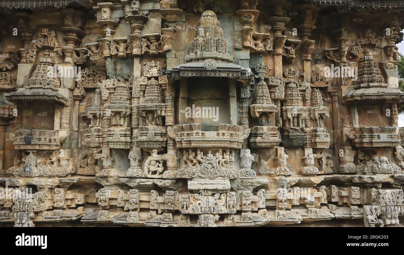 Carved Garbhagriha of Kaleshwara Swami Temple, Hire Hadagali, Ballari ...