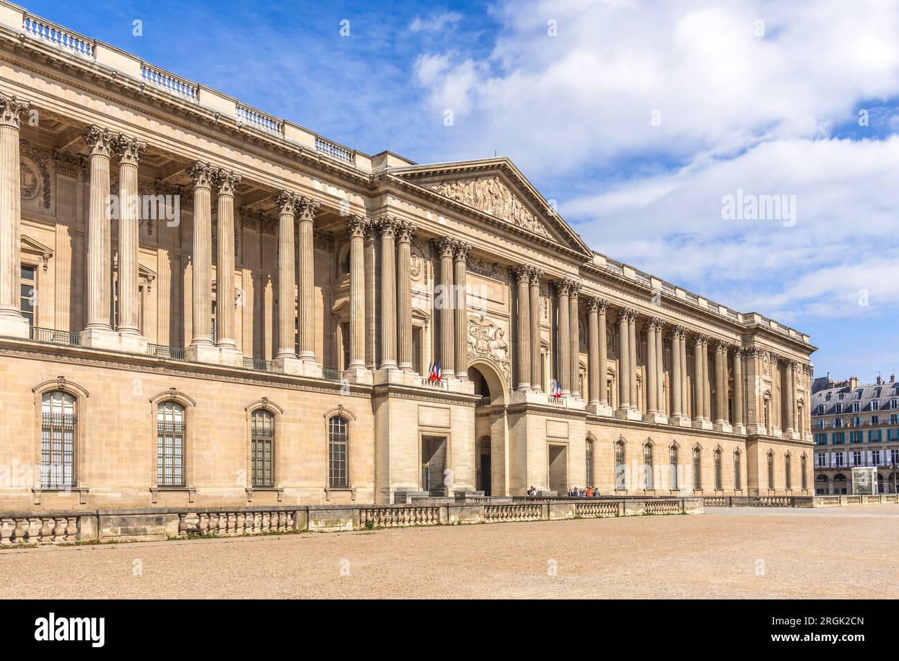 Classical exterior of the Louvre Museum / Musée du Louvre, from the ...