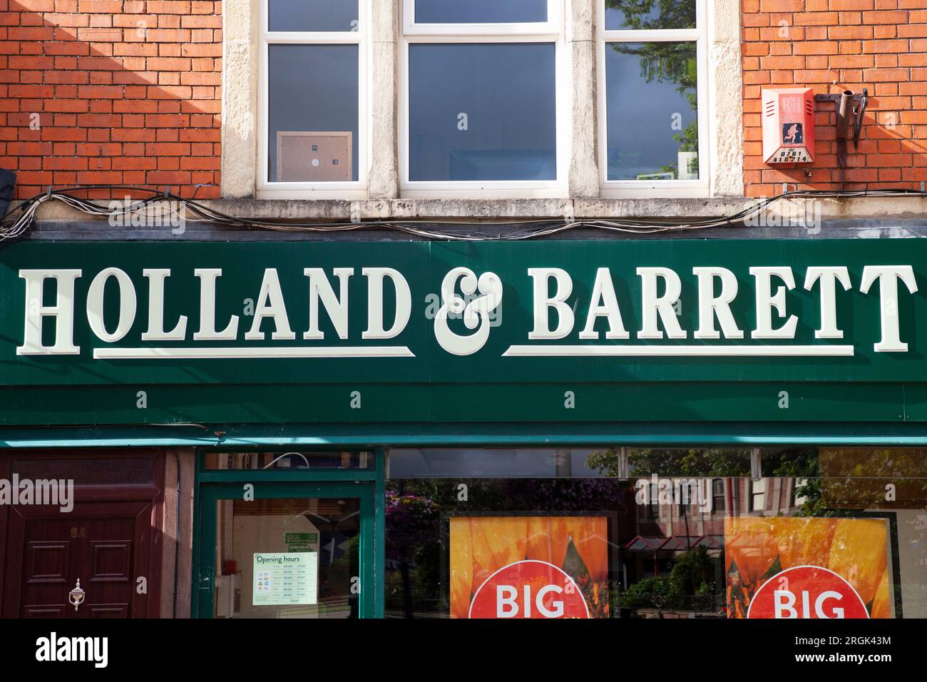 Holland & Barrett sign at a store in Cleveden Stock Photo - Alamy