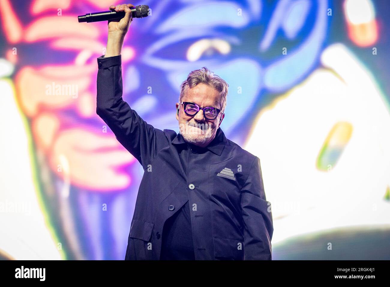 Devo performing live in August 2023 Stock Photo - Alamy