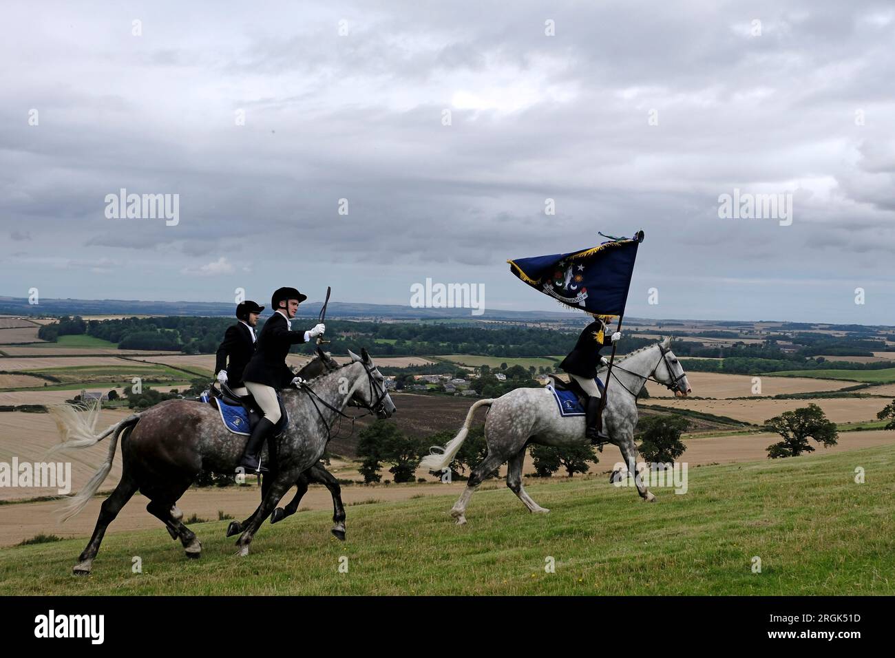 Coldstream, UK. 10th Aug, 2023. Coldstream Civic Week - Flodden rideout ...
