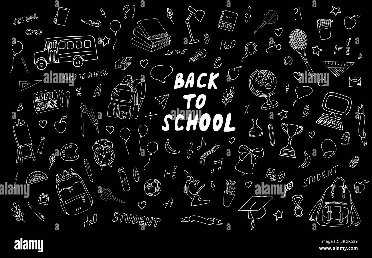 Set for schoolchildren and students.Back to school concept with objects ...