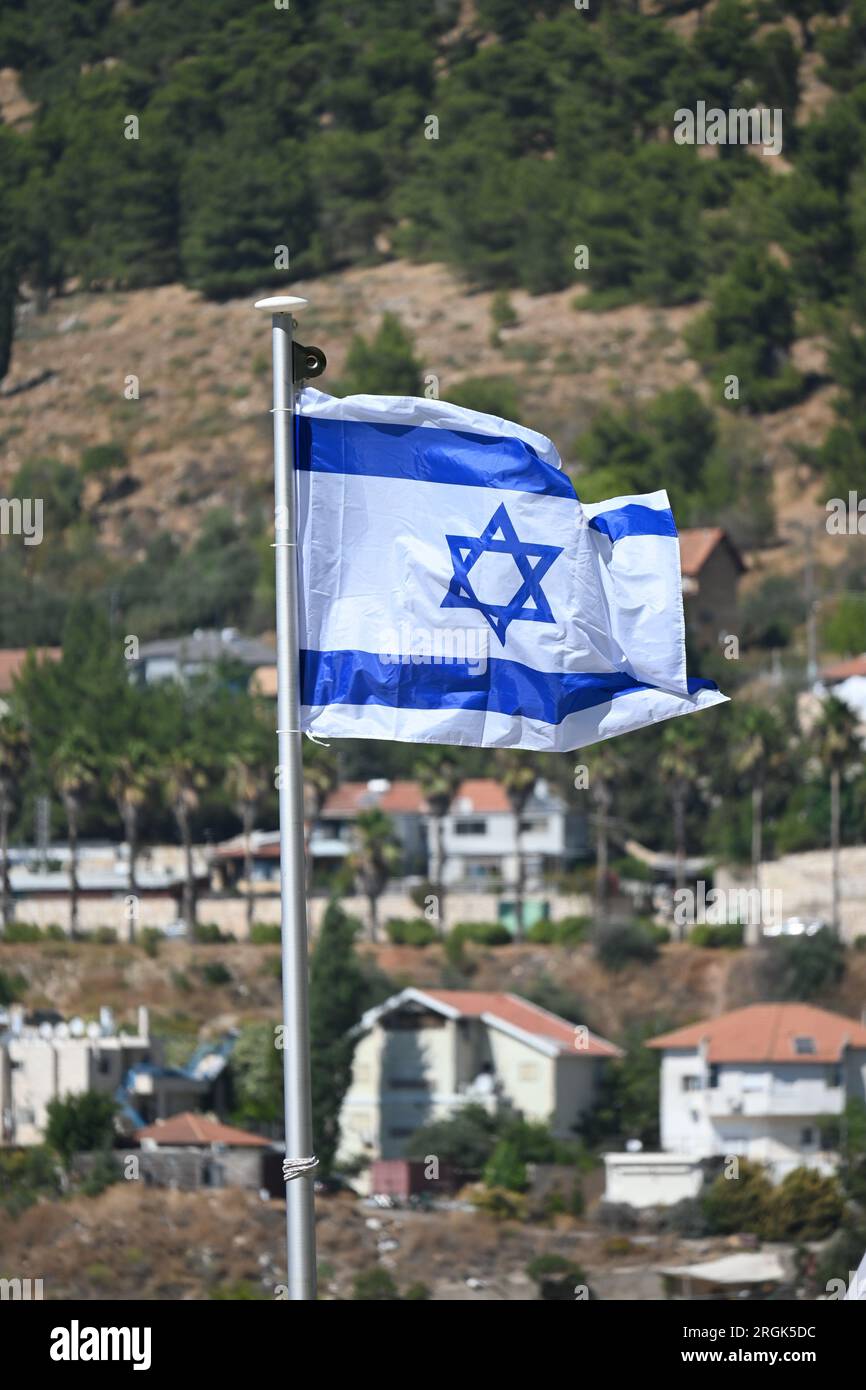 Israeli flag in tzfat hi-res stock photography and images - Alamy