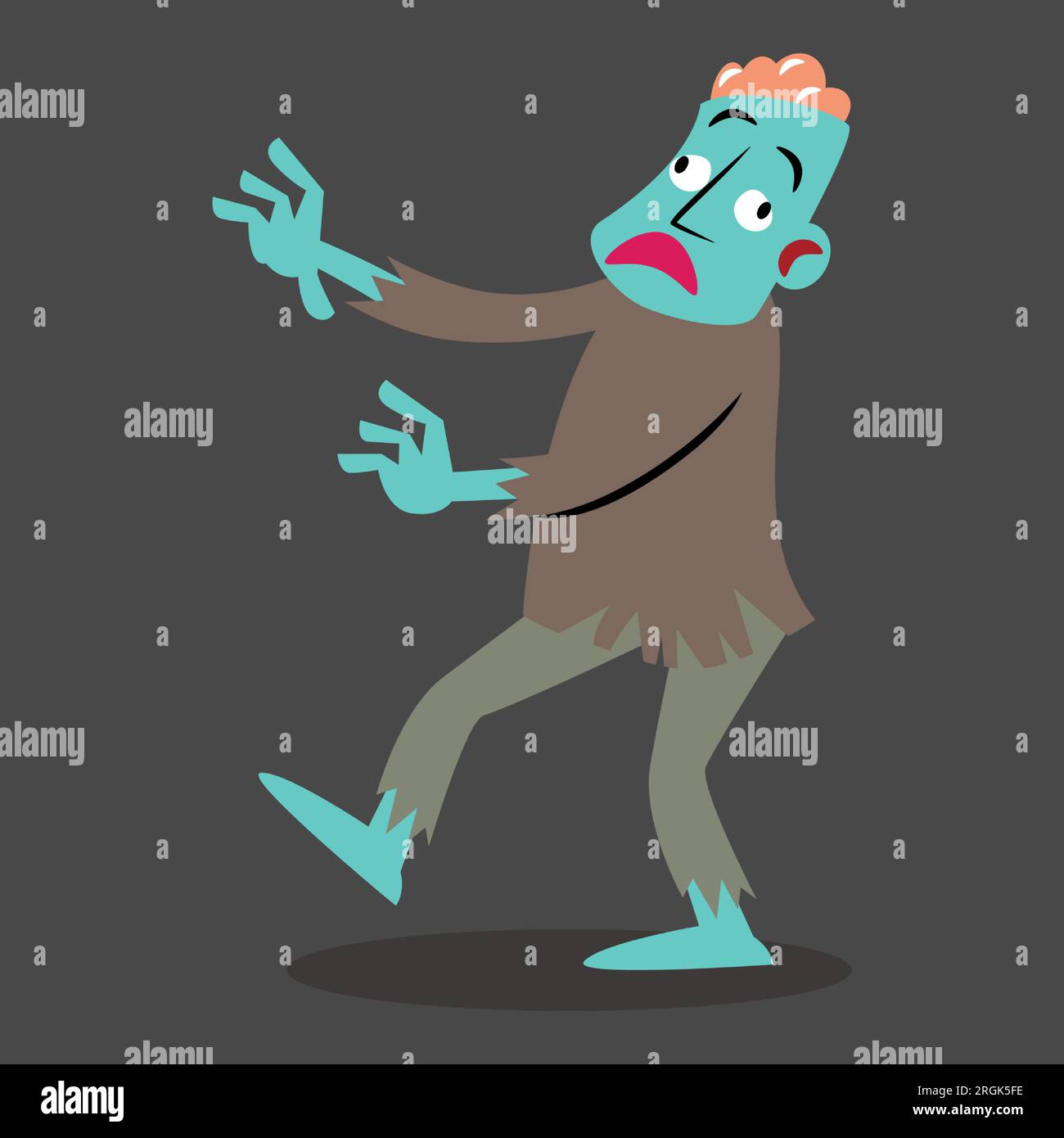 Zombie . Halloween cartoon characters . Vector Stock Vector Image & Art ...