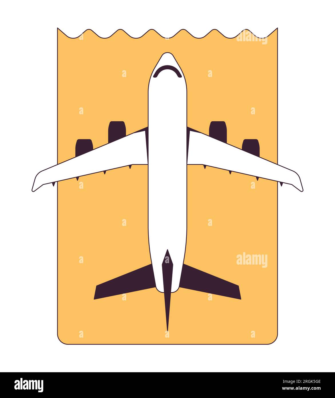 Plane ticket flat monochrome isolated vector object Stock Vector Image ...