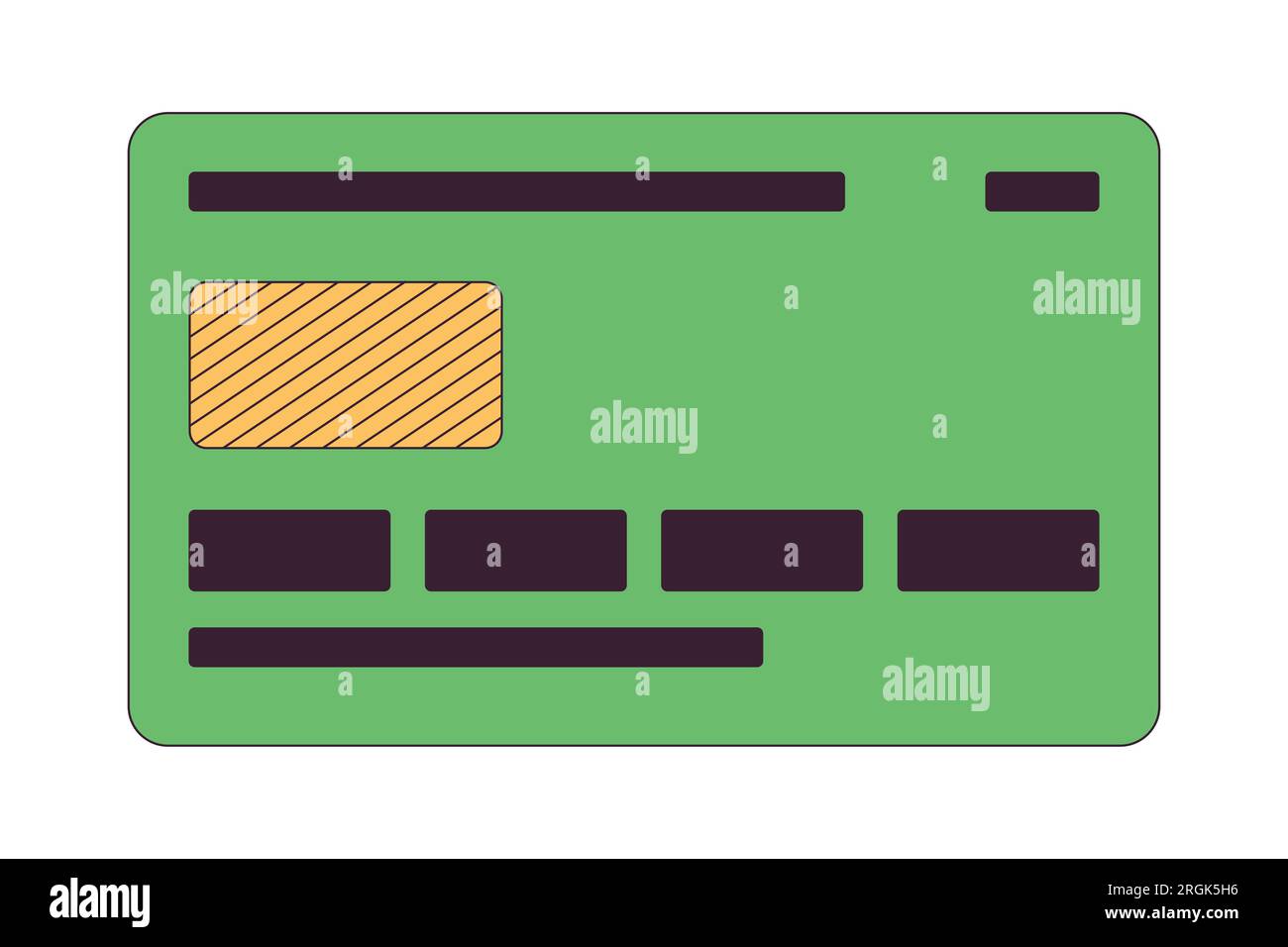 Credit card flat monochrome isolated vector object Stock Vector Image ...