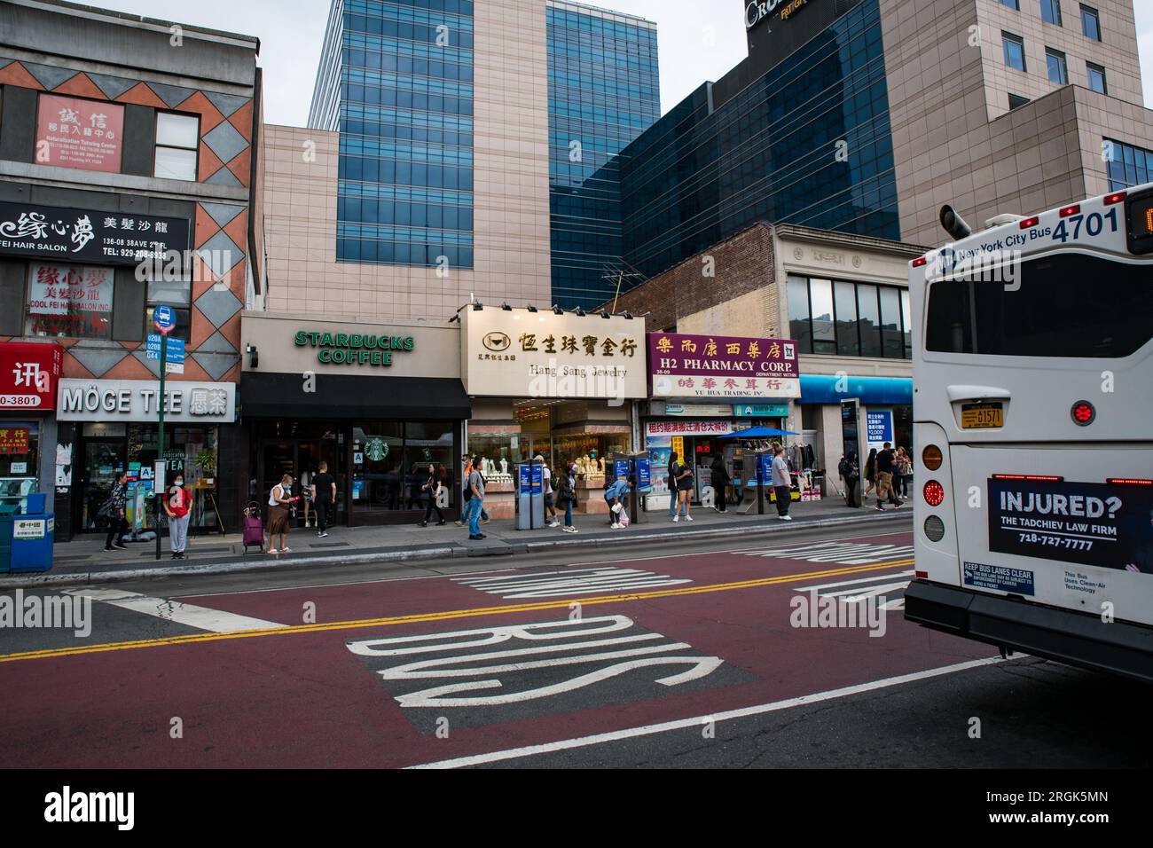 Gentrification of New York City-Flushing, Queens, Brooklyn Stock Photo ...