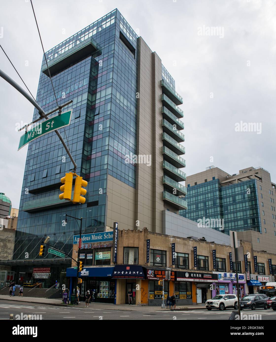 Gentrification of New York City-Flushing, Queens, Brooklyn Stock Photo ...