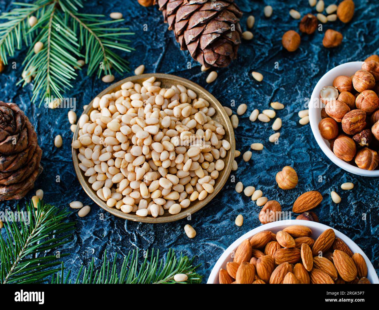 Assortment fresh pine branches hi-res stock photography and images - Alamy