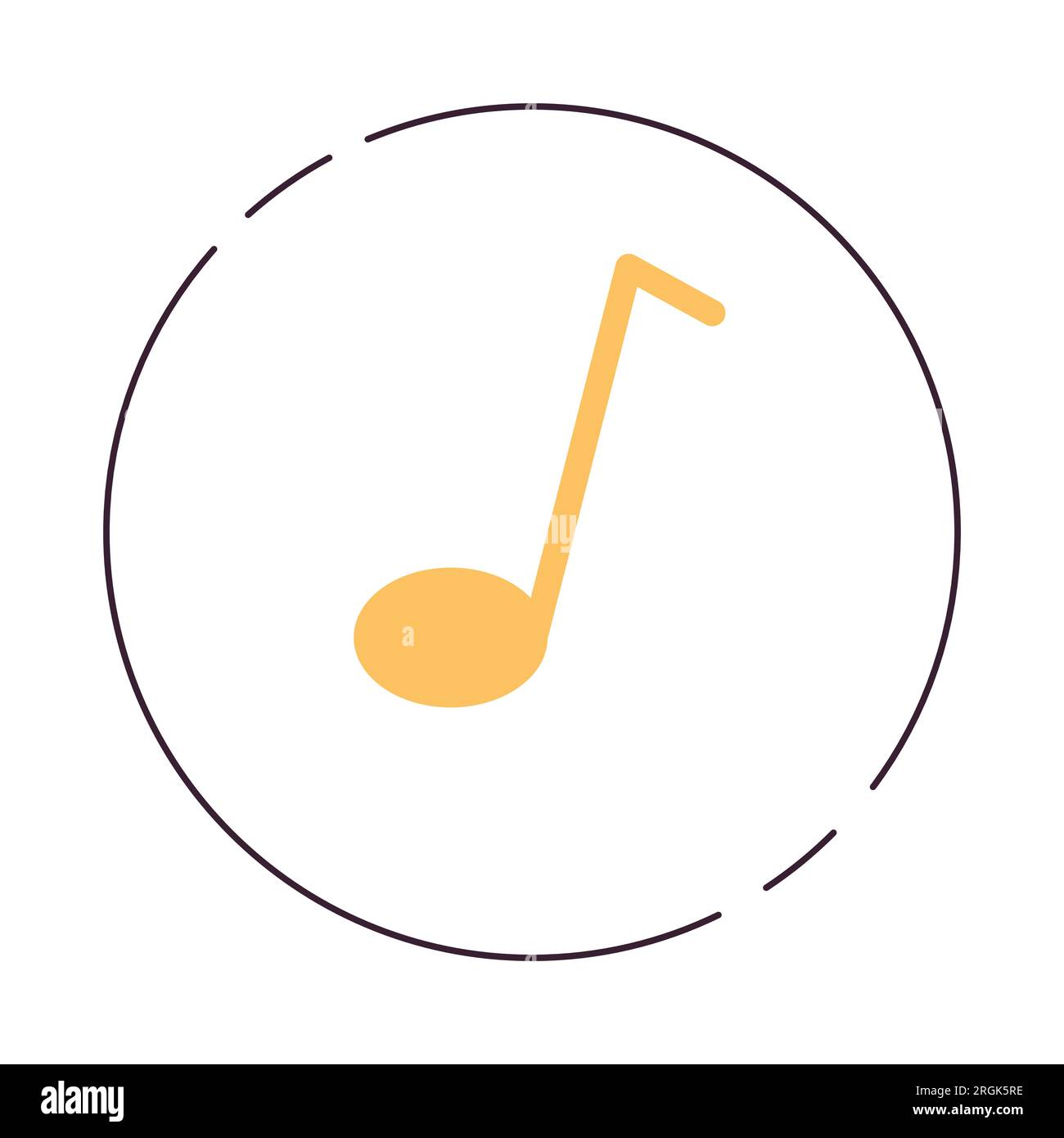 Playing music flat monochrome isolated vector object Stock Vector Image ...
