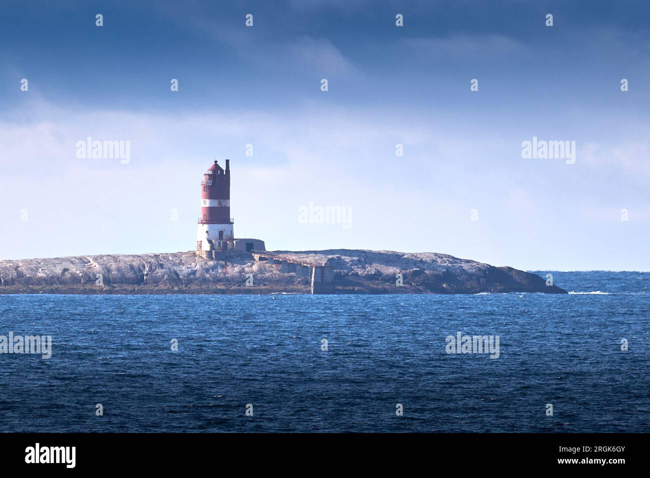 The Cast Iron Tower Of The Storholmen Lighthouse, Located On A Small ...