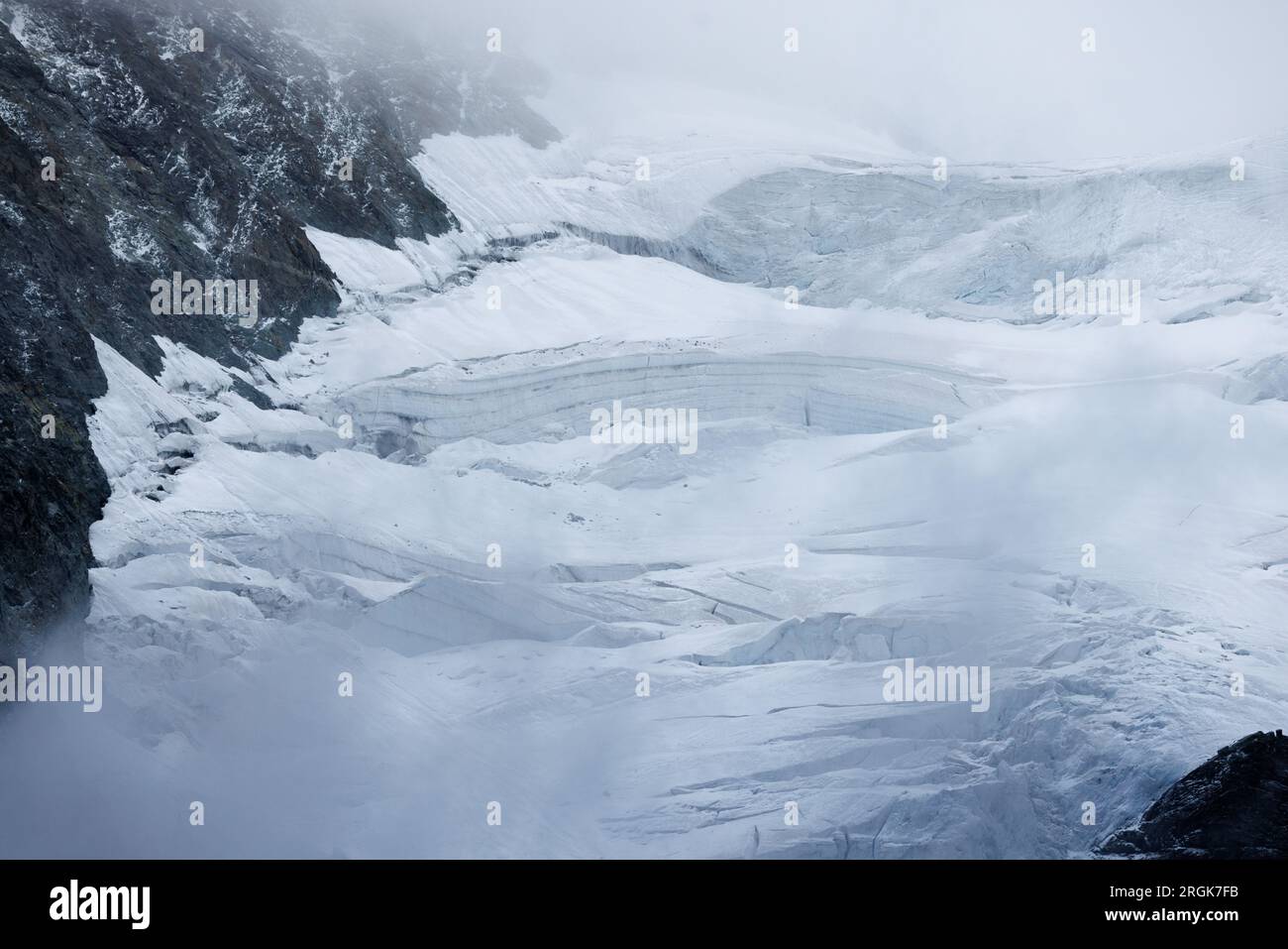 details of a glacier in Val d'Anniviers, Valais Stock Photo - Alamy