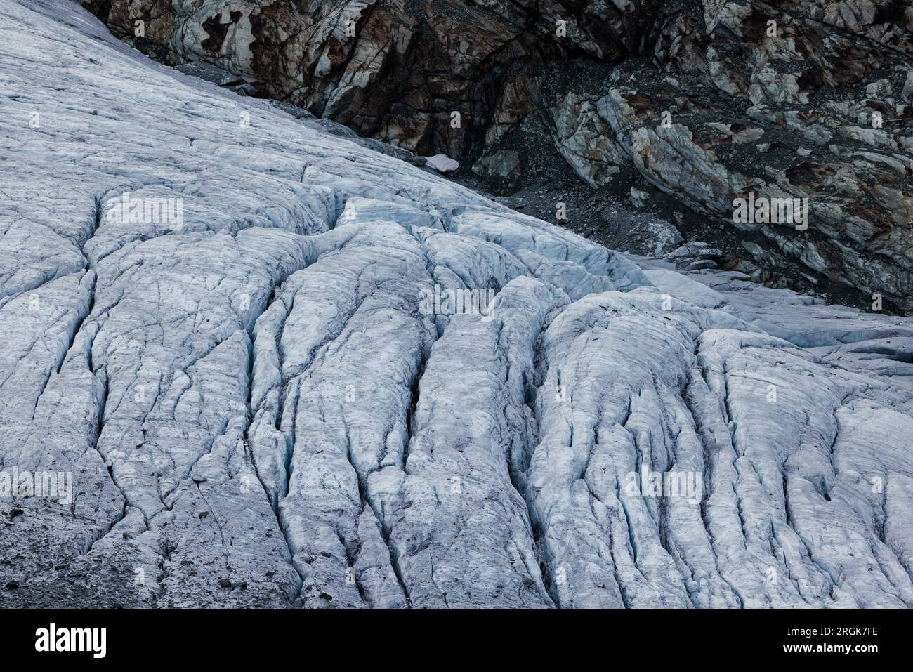 details of a glacier in Val d'Anniviers, Valais Stock Photo - Alamy