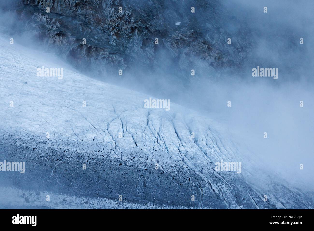 details of a glacier in Val d'Anniviers, Valais Stock Photo - Alamy