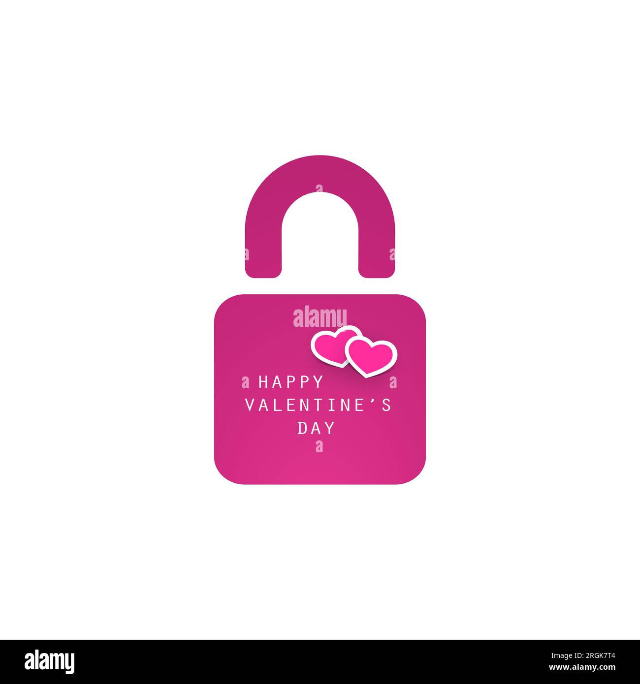 Valentine's Day or Wedding Card Design with Pad Lock Stock Vector Image ...