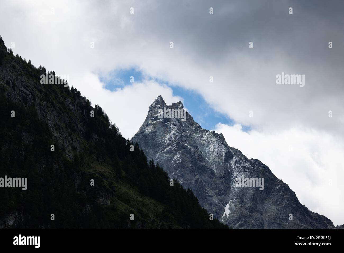 peak of Le Besso in Val d'Anniviers in Valais Stock Photo - Alamy