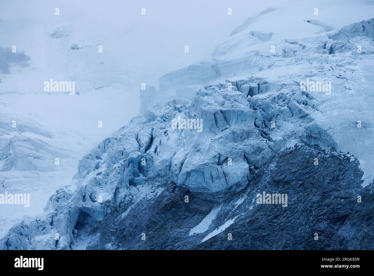 details of a glacier in Val d'Anniviers, Valais Stock Photo - Alamy