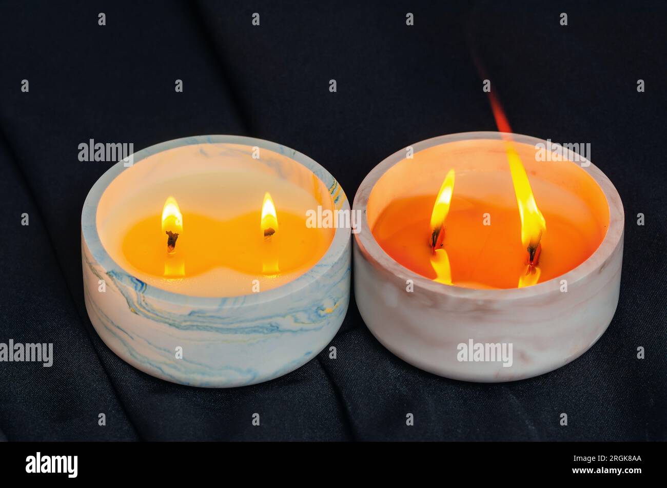 Beautiful decorative candles burning on hi-res stock photography and ...