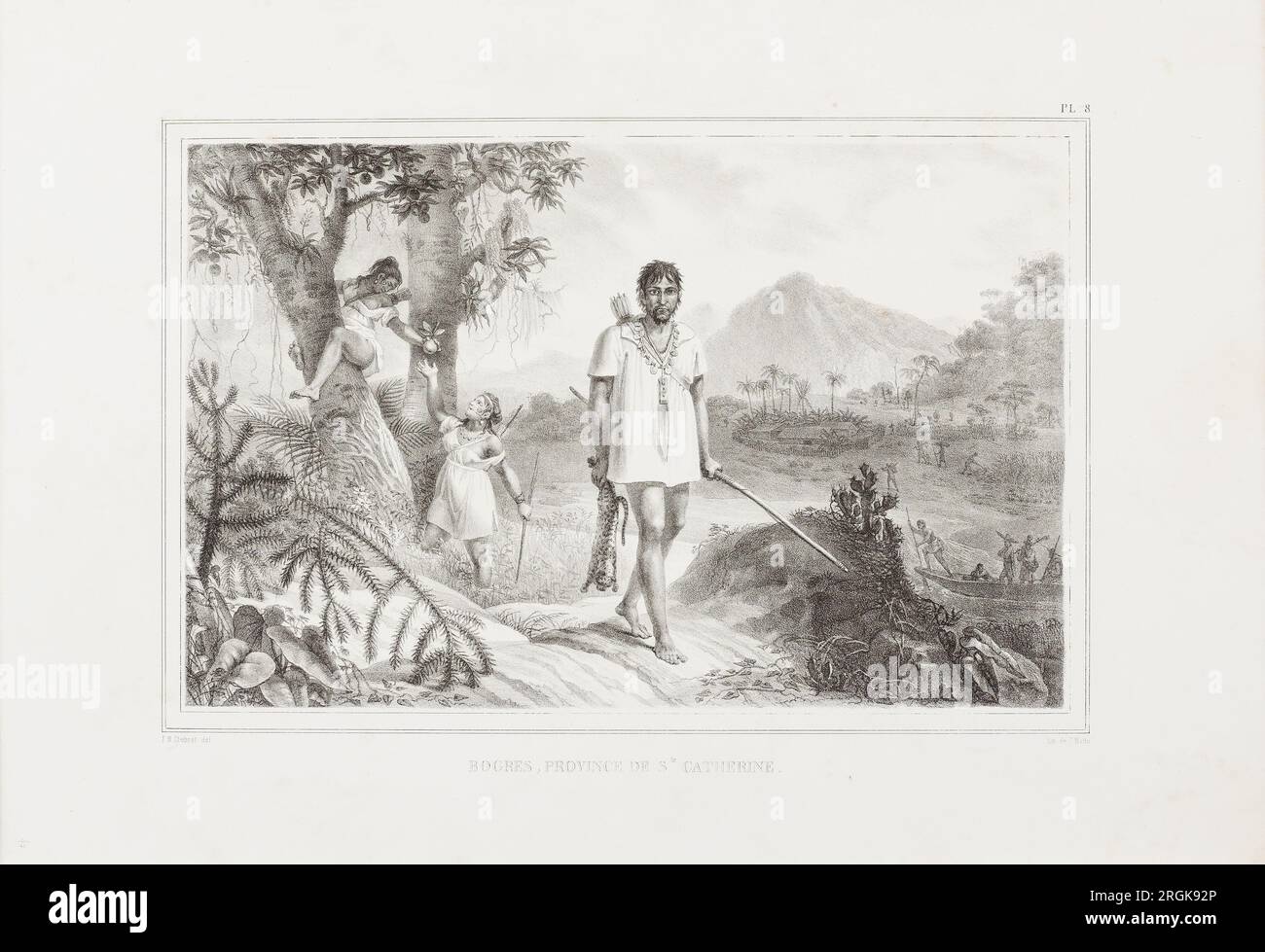 Bogres, Province de Ste. Catherine 1834 by Jean-Baptiste Debret Stock ...