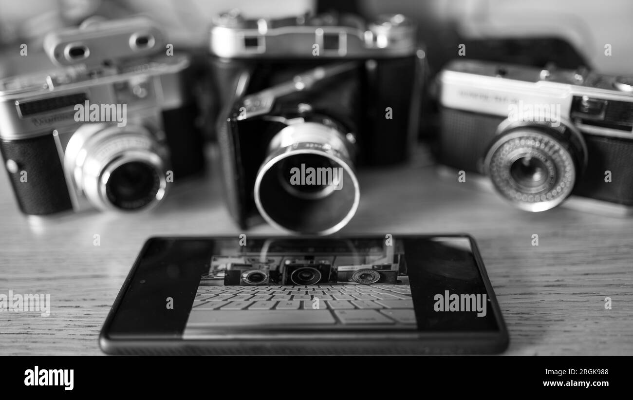 Vintage Cameras Black And White