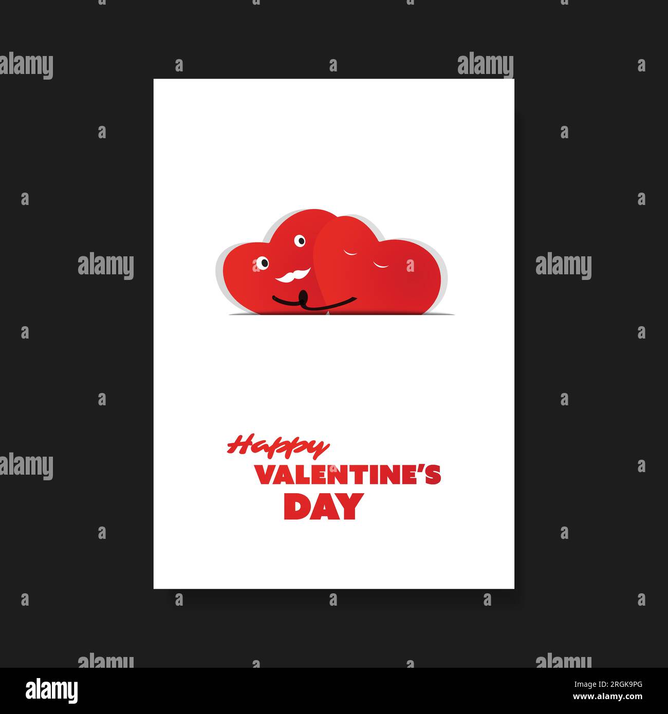 Valentine's Day Cover Design Template Stock Vector Image & Art - Alamy