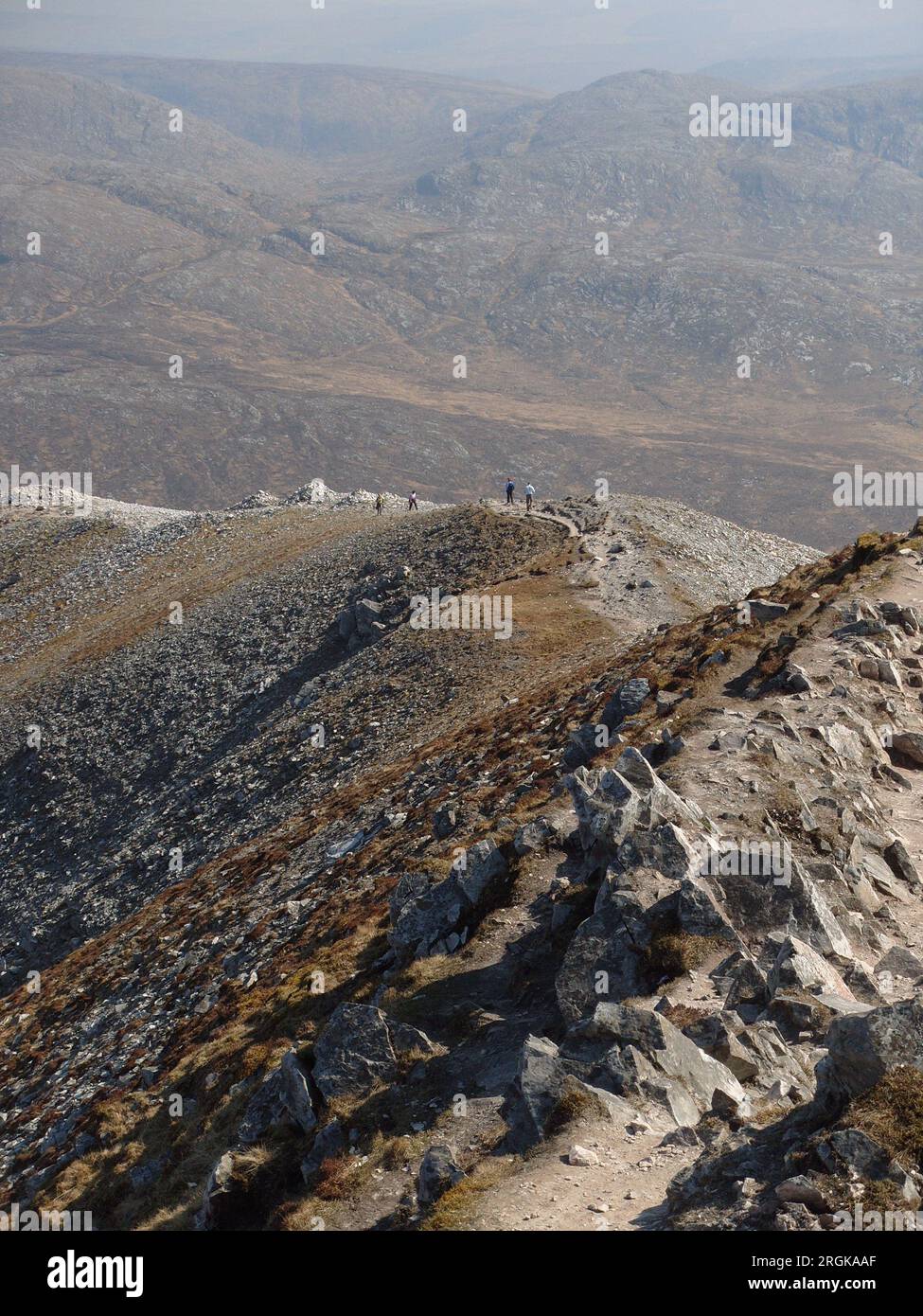 Descending Errigal Mountain in County Donegal Stock Photo - Alamy