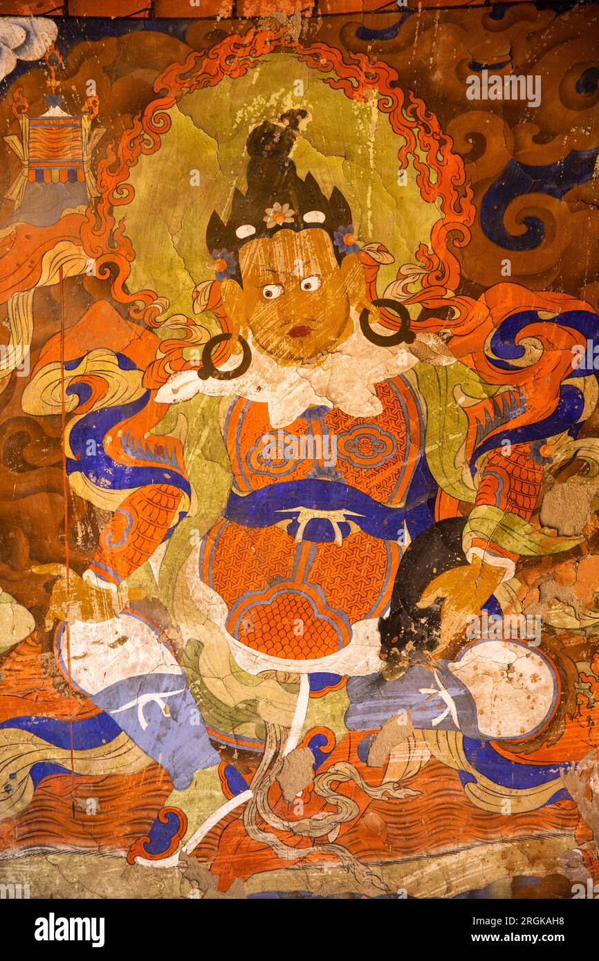 Ladakh monastery wall mural painting hi-res stock photography and ...
