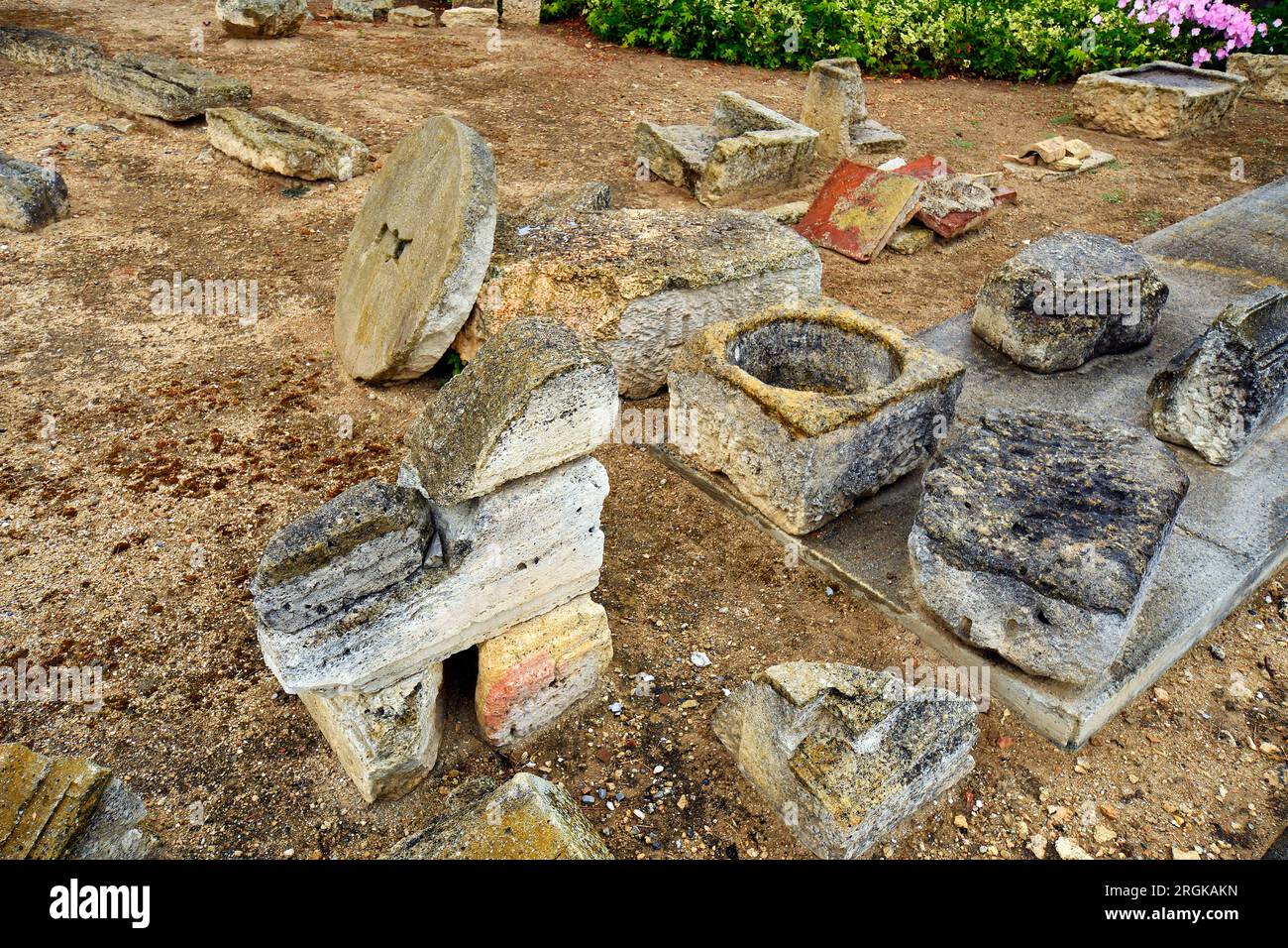 Greece, Halkidiki - Temple of Ammon Zeus an ancient archaeological site ...