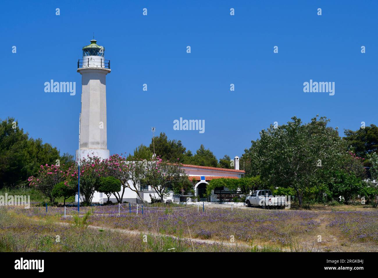 Greece, Halkidiki, lighthouse at Possidi cape a prefered destination on ...