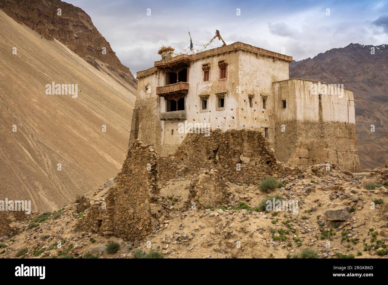 India, Ladakh, Zanskar, Zangla, Old Palace Stock Photo - Alamy