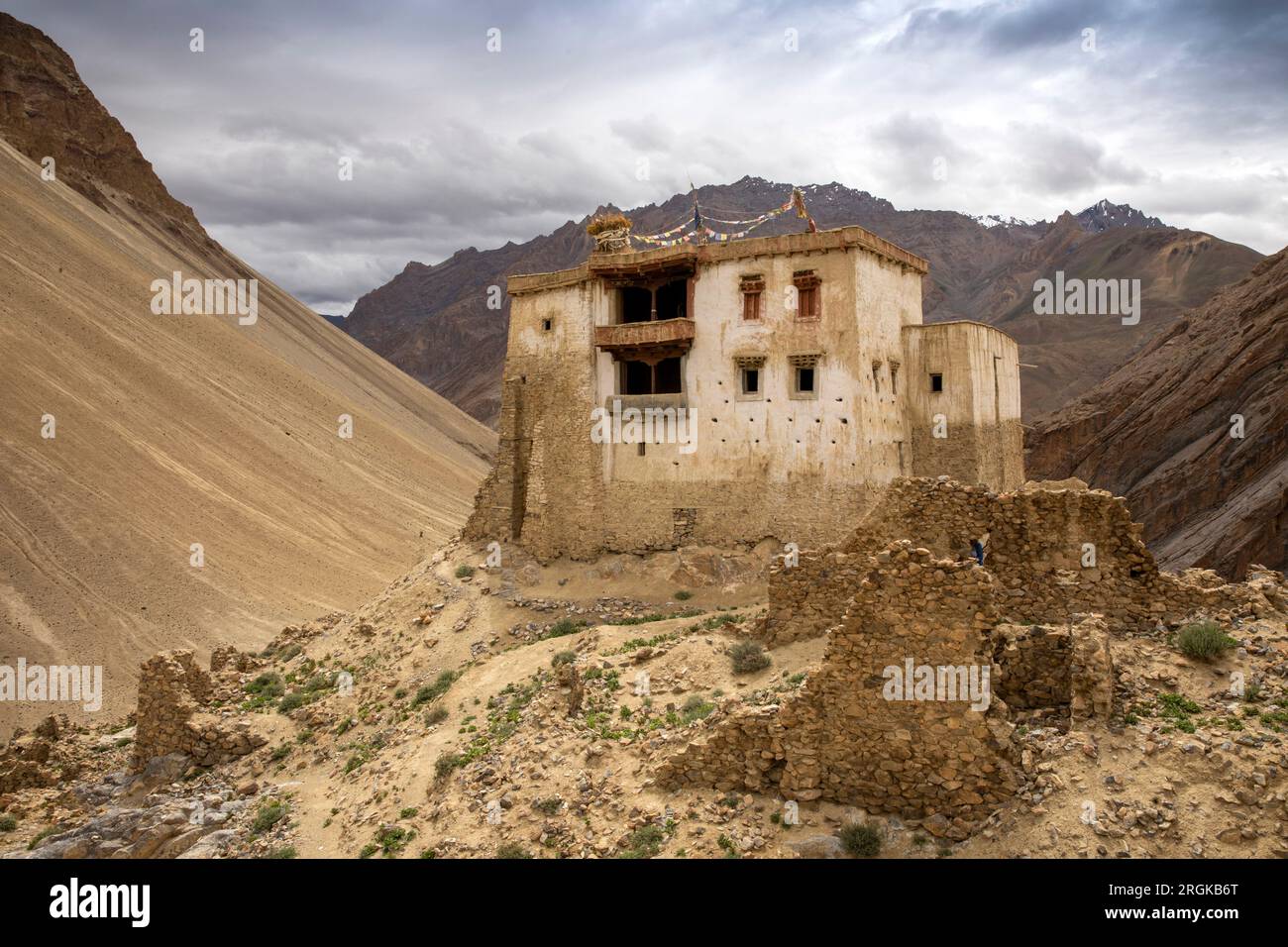 India, Ladakh, Zanskar, Zangla, Old Palace Stock Photo - Alamy