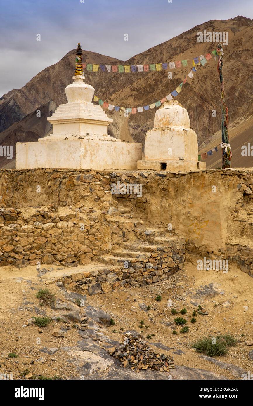 India, Ladakh, Zanskar, Zangla, Old Palace, chortens Stock Photo - Alamy