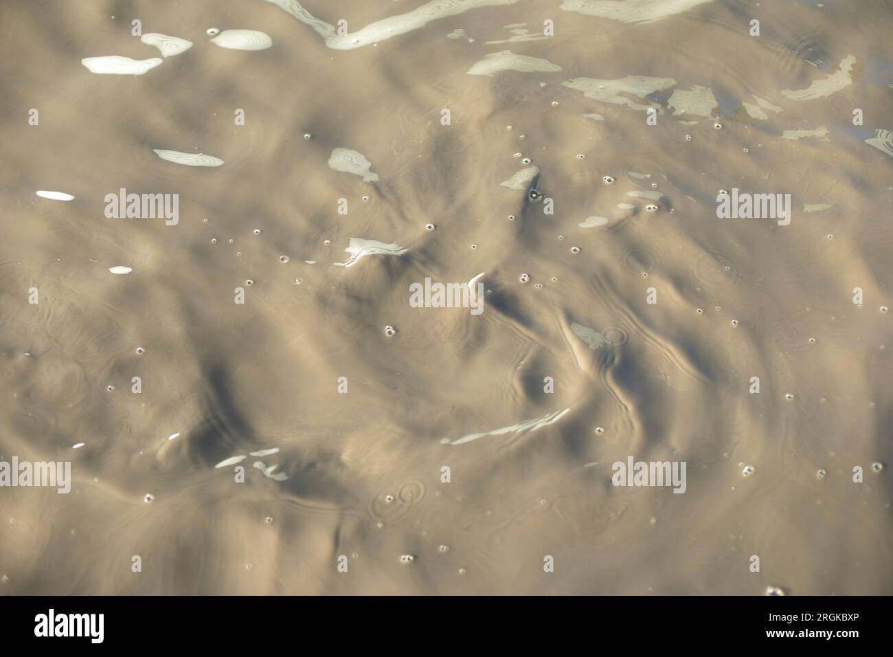 Dirty water. Puddle texture. Waves on surface. Cloudy liquid Stock ...