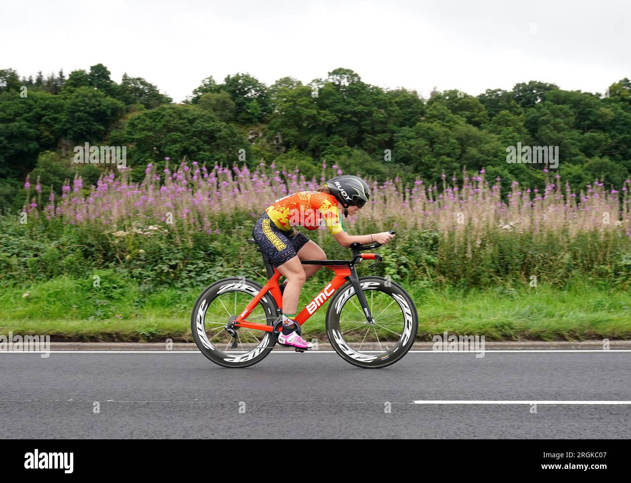 Zimbabwe's Helen Mitchell competes in the Women's Elite Individual Time ...