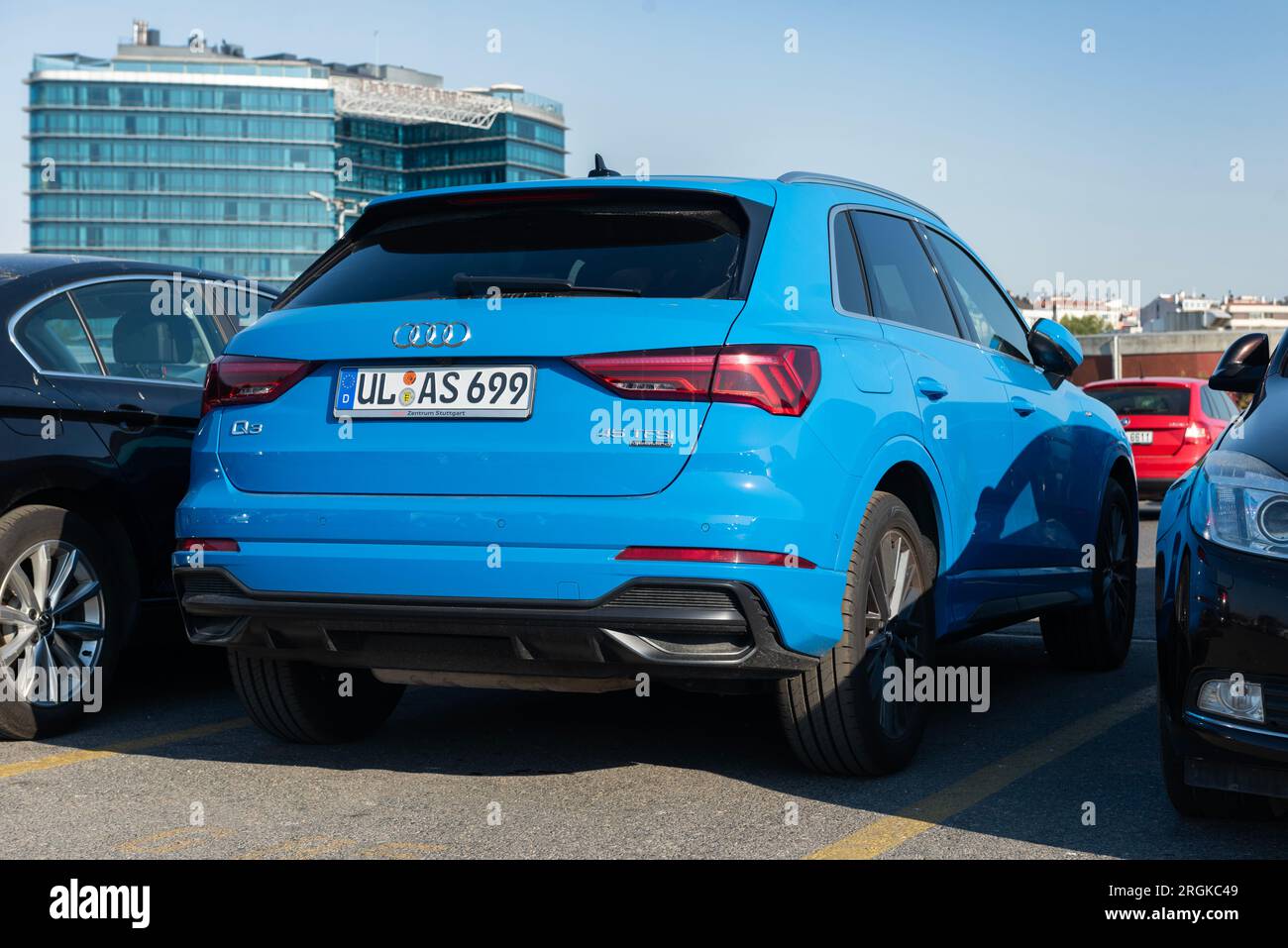 ISTANBUL TURKEY - AUGUST 3, 2023: Audi Q3 is a range of executive cars ...