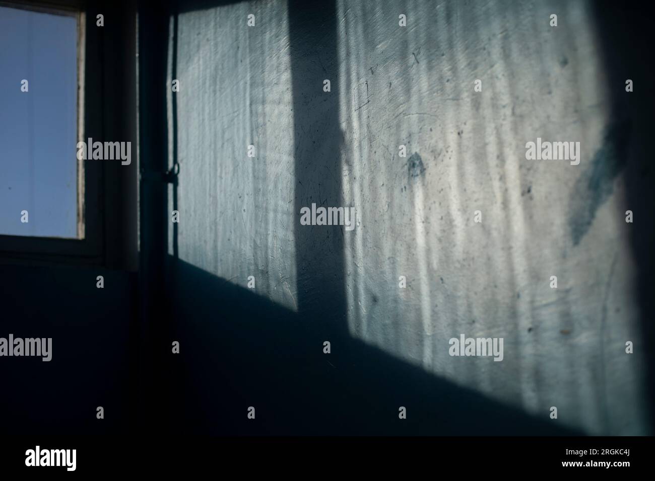 Light from window on wall. Light on blue wall. Interior details. Deep ... Light from window on wall. Light on blue wall. Interior details. Deep ...