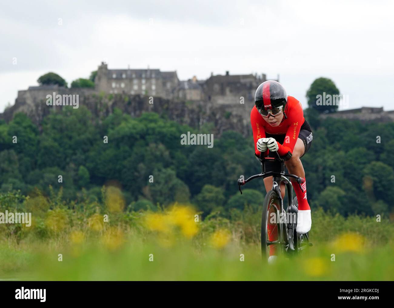 China's Yuhang Cui competes in the Women's Elite Individual Time Trial ...