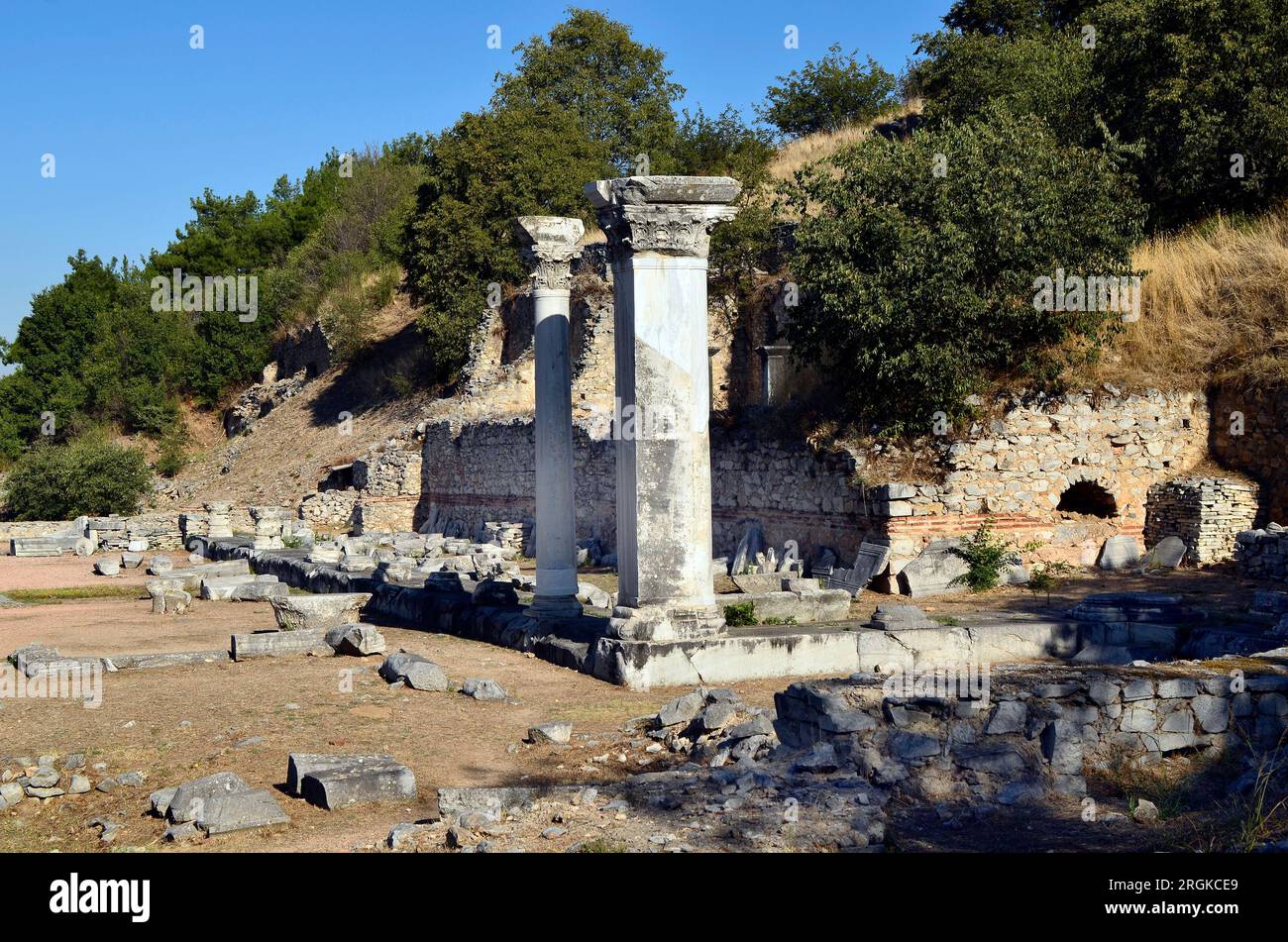Greece, archaeological area of ancient Philippi a UNESCO World heritage ...