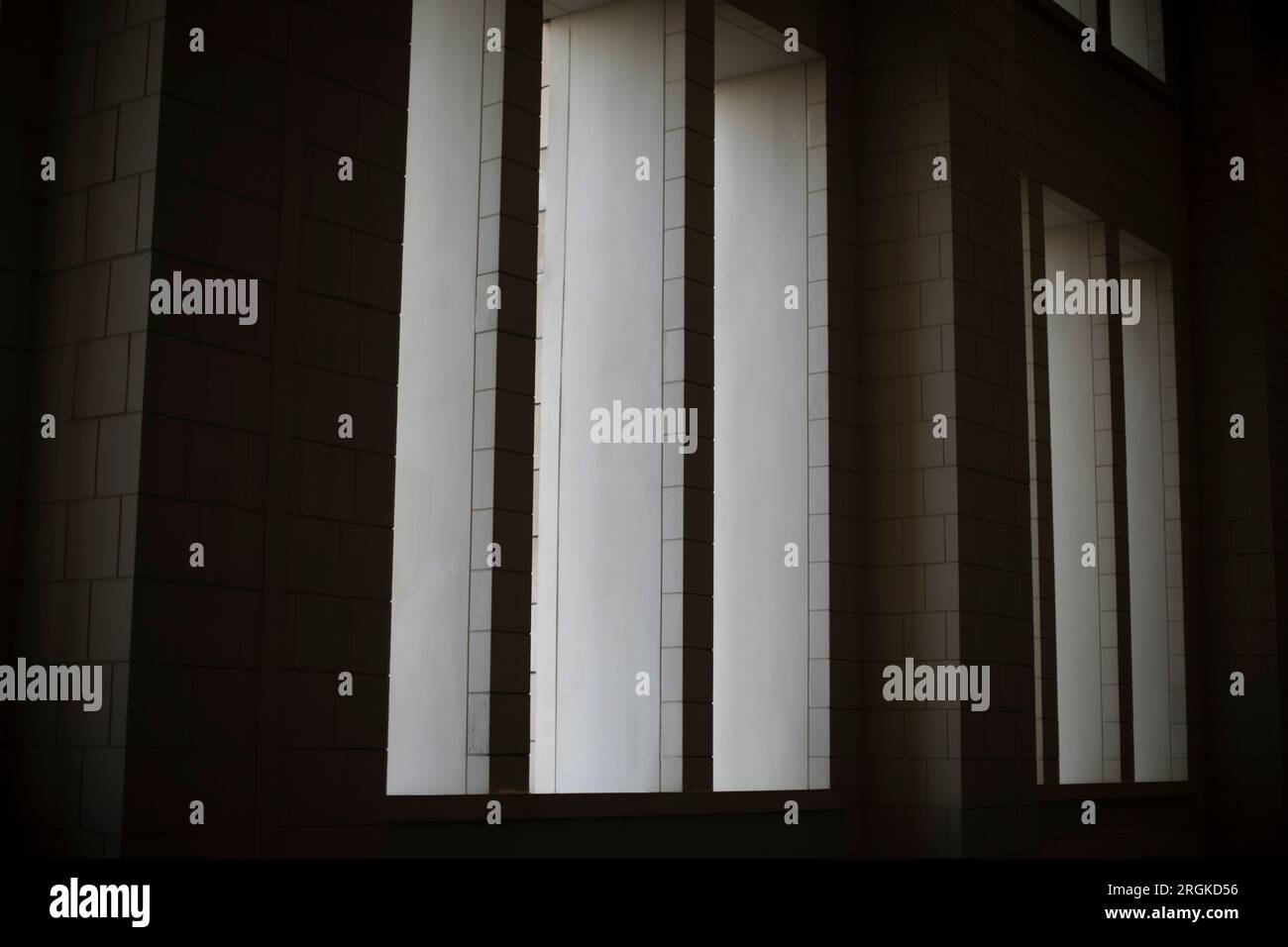 Large window openings. Architectural details. Windows in building ...