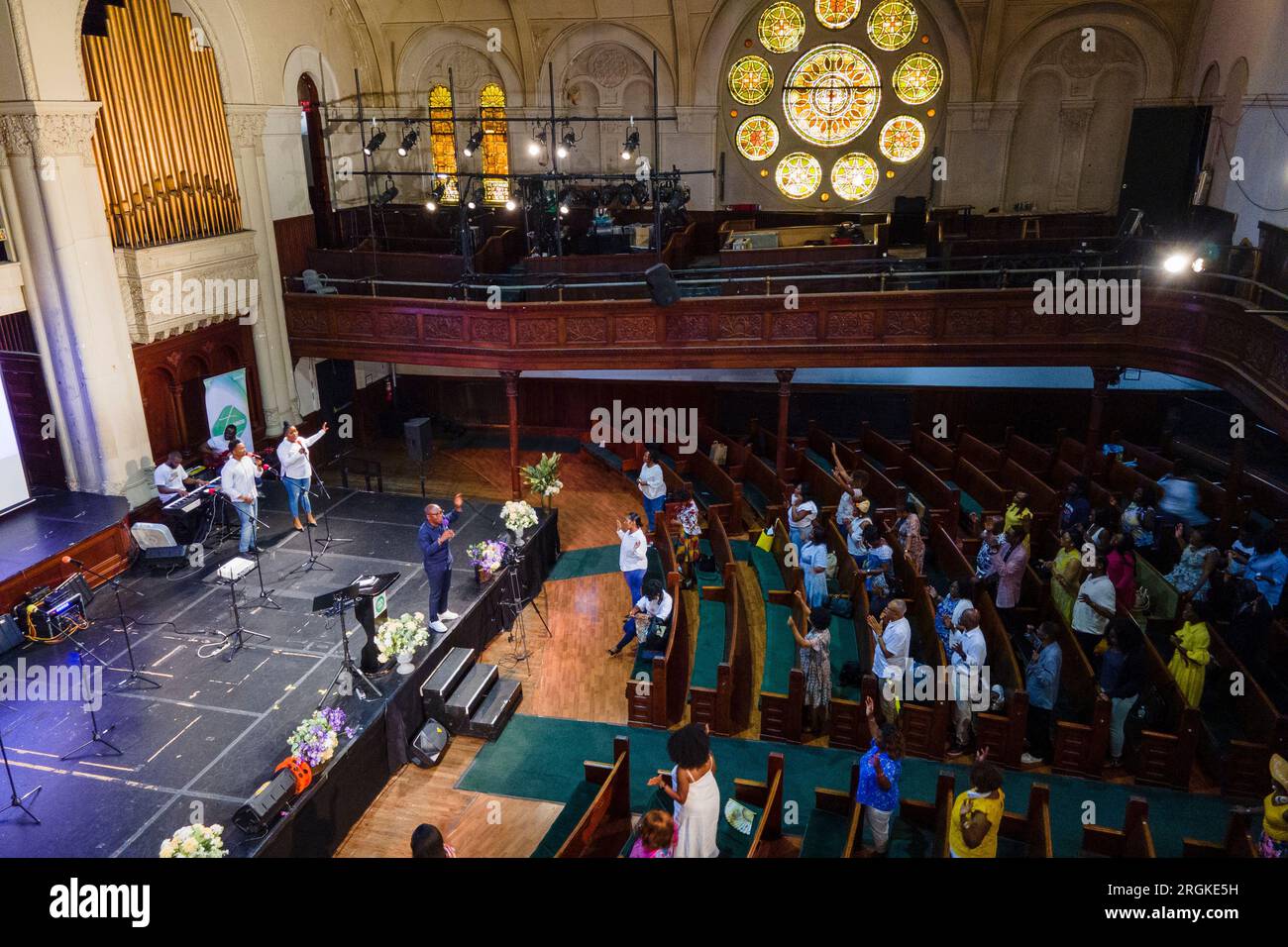 Members of the non-denominational Christian church, Lighthouse Chapel International, originally ...